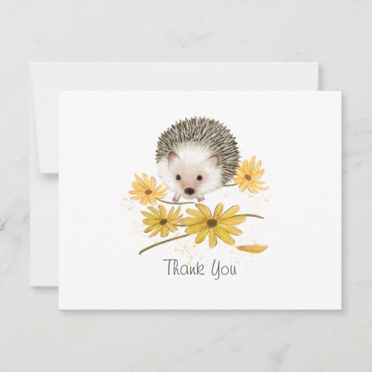 Hedgehog Thank You Card | Zazzle.com
