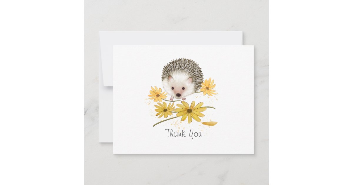 Hedgehog Thank You Card | Zazzle.com