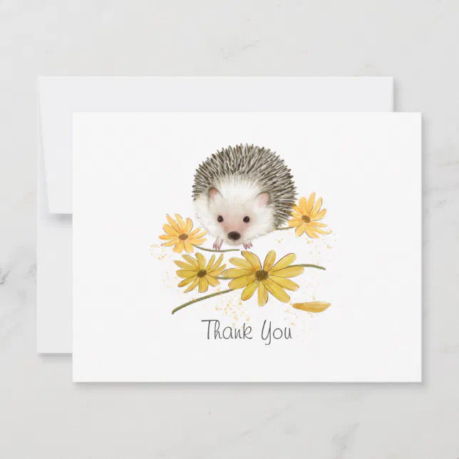 Hedgehog Thank You Card | Zazzle