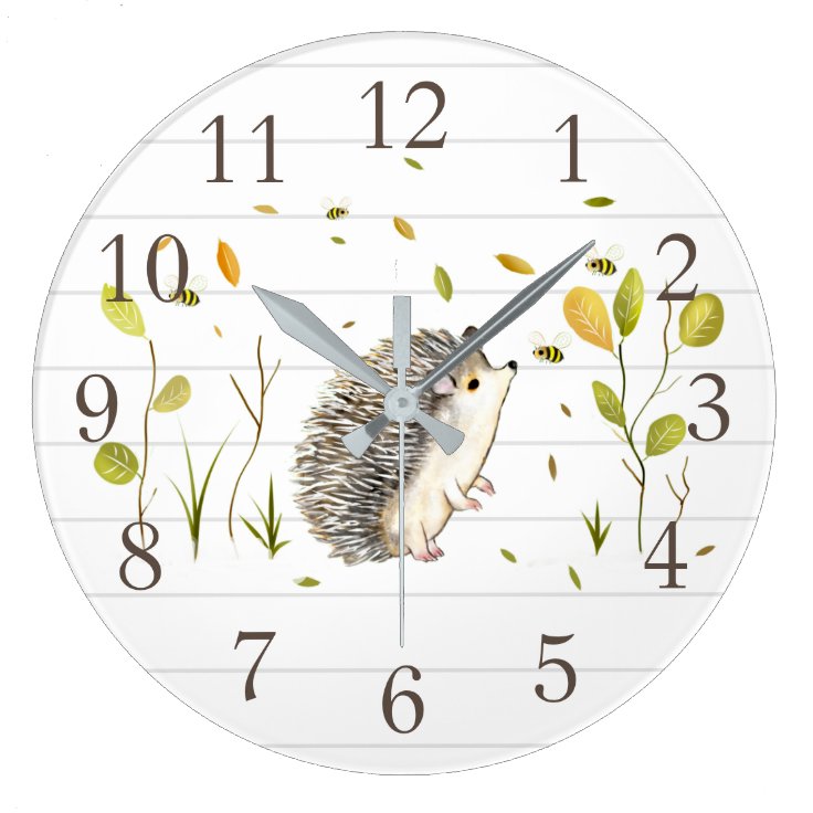 Hedgehog Wall Clock | Zazzle