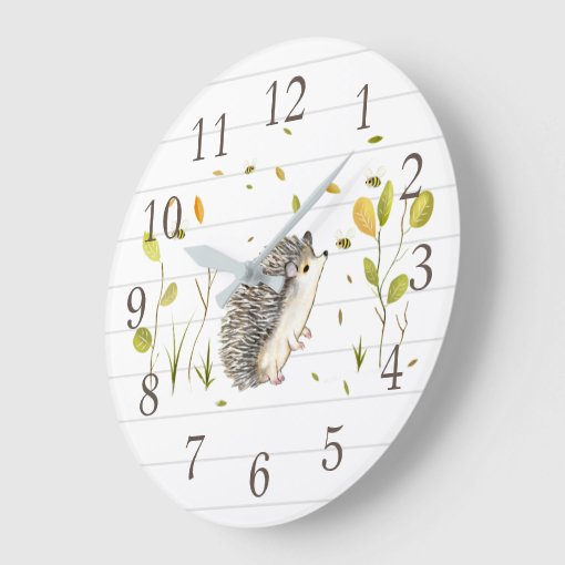 Hedgehog Wall Clock | Zazzle