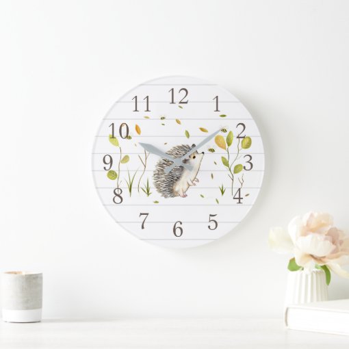 Hedgehog Wall Clock | Zazzle