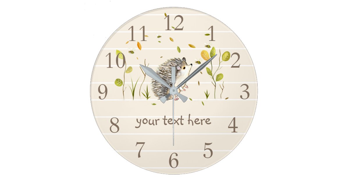 Hedgehog Wall Clock | Zazzle.com