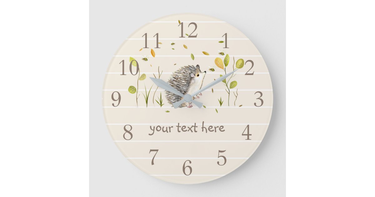 Hedgehog Wall Clock | Zazzle