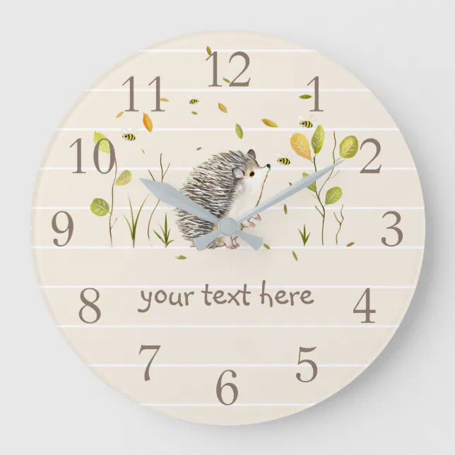 Hedgehog Wall Clock | Zazzle