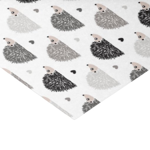 Hedgehogs and Hearts Tissue Paper | Zazzle