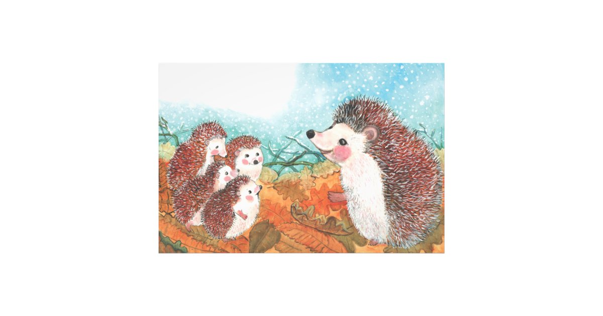 Hedgehogs talking to each other Illustration Photo Print | Zazzle