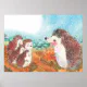 Hedgehogs talking to each other Illustration Poster | Zazzle