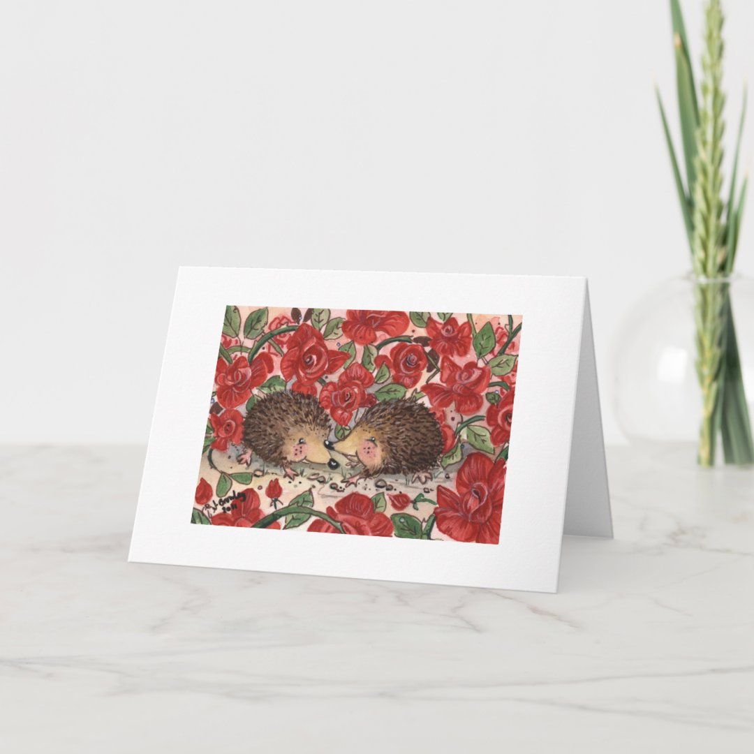 Hedgehogs' Valentine Card | Zazzle