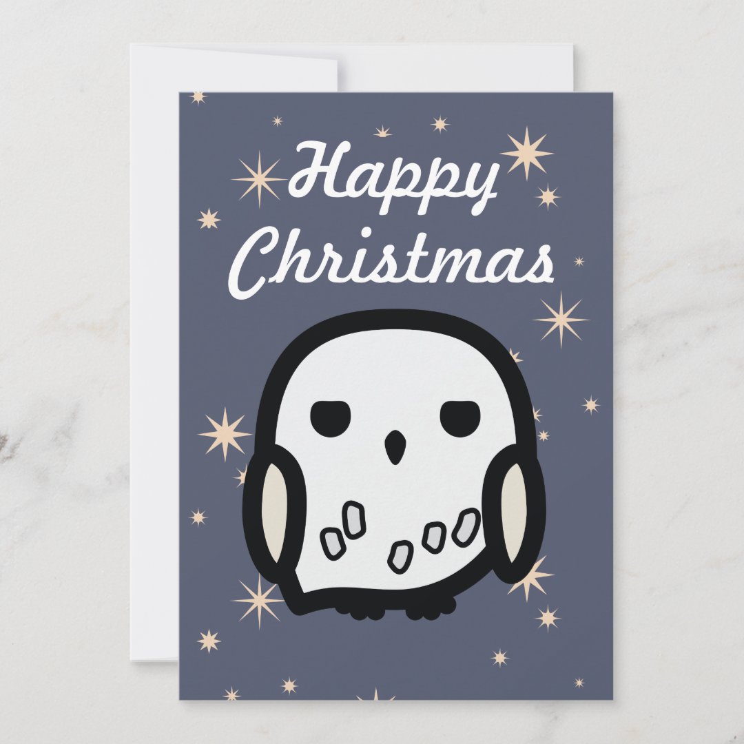 Hedwig Cartoon Character Art Christmas Card | Zazzle