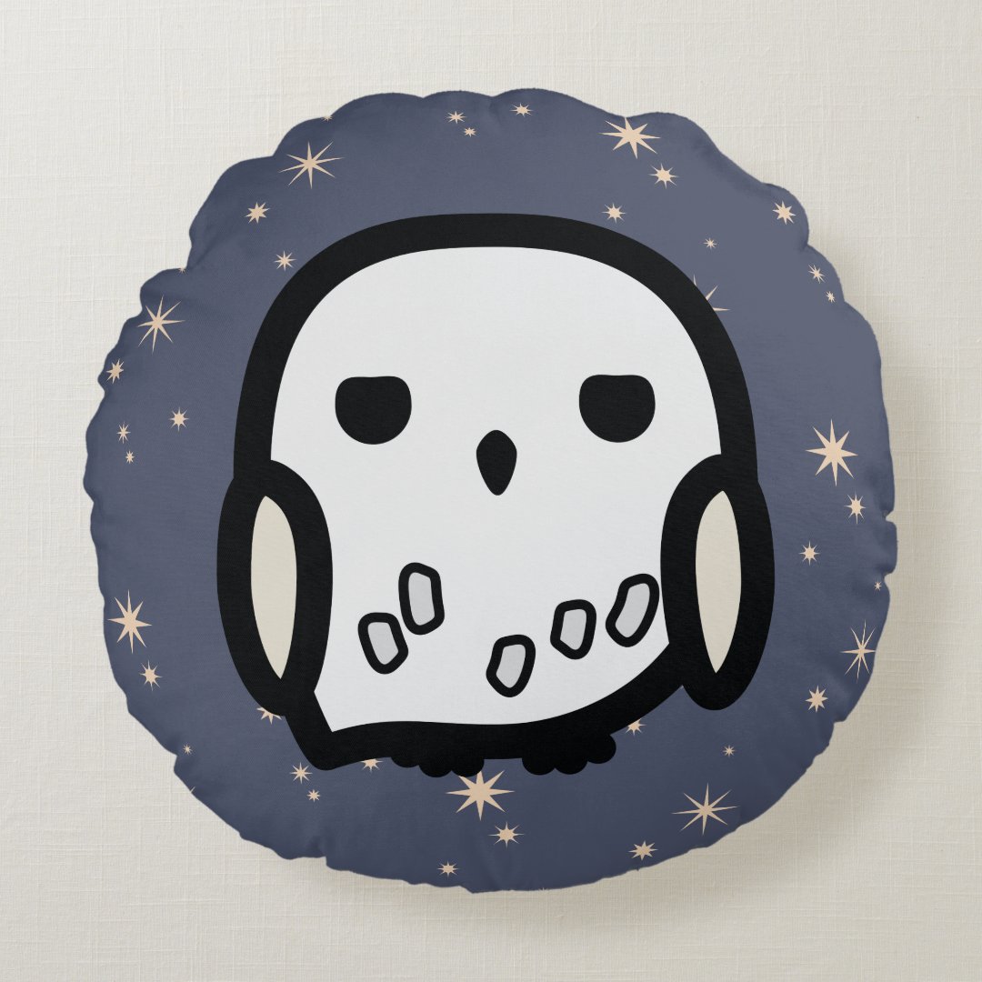 Hedwig Cartoon Character Art Round Pillow | Zazzle
