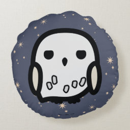 Hedwig Cartoon Character Art Round Pillow | Zazzle