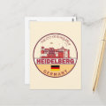 Heidelberg Germany City Skyline Emblem Postcard | Zazzle