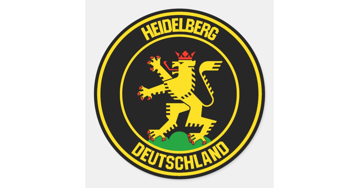 Heidelberg Round Emblem Classic Round Sticker | Zazzle