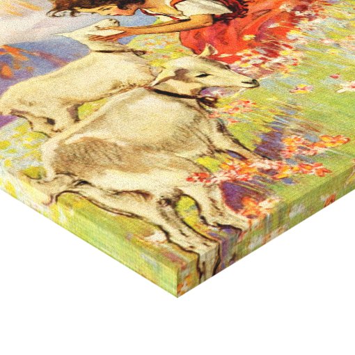 “Heidi and Her Goats” by Jessie Willcox Smith Canvas Print | Zazzle