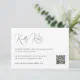 Heidi Contemporary Script Elegant Wedding RSVP Card | Zazzle