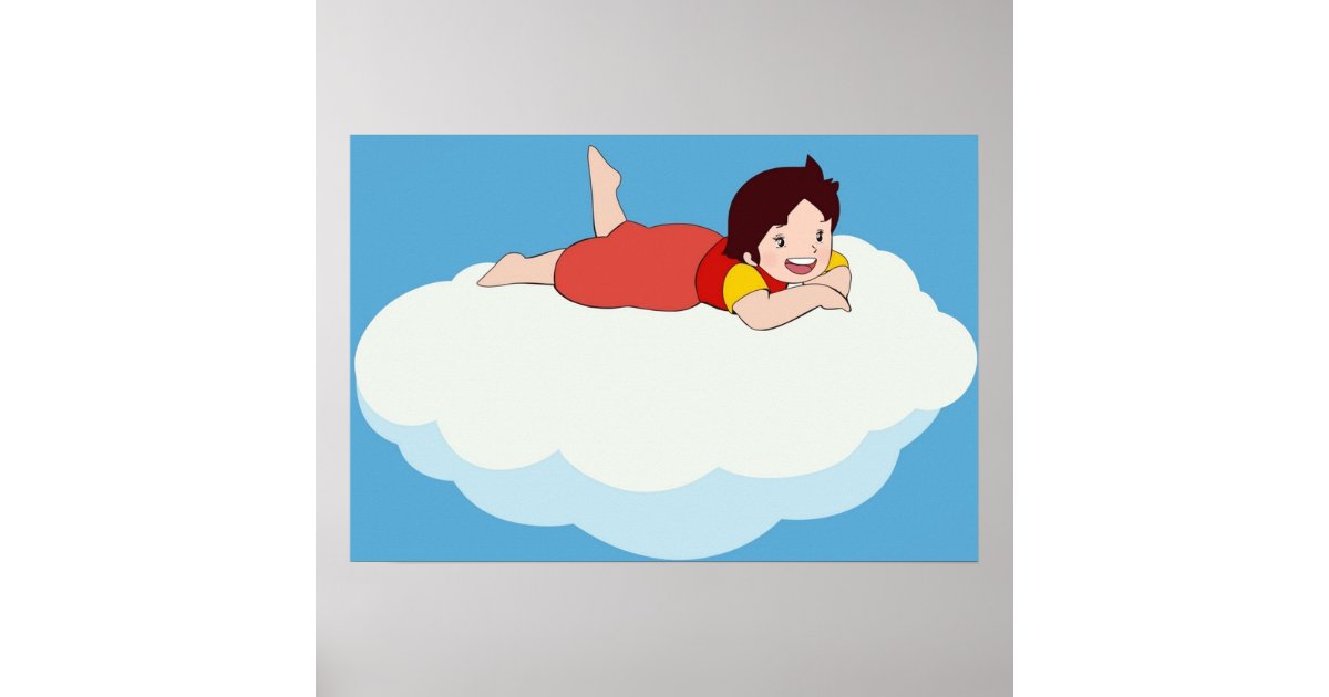 Heidi on a cloud the girl from the Alps Poster | Zazzle