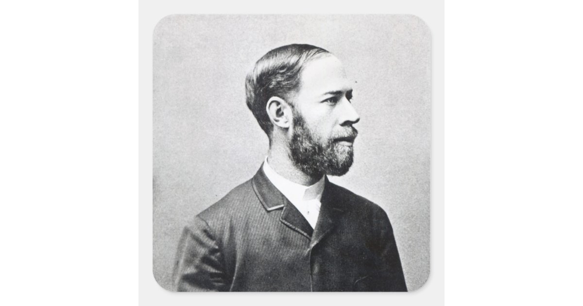 Heinrich Rudolph Hertz Square Sticker | Zazzle