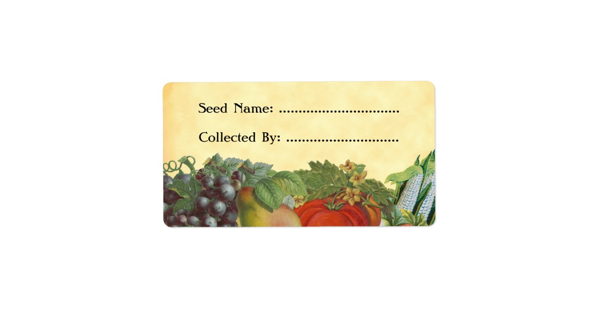 Heirloom Gardener Custom Seed Saver Labels | Zazzle
