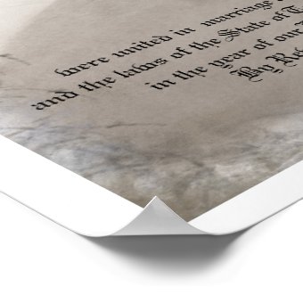 Heirloom Marriage Certificate Poster | Zazzle