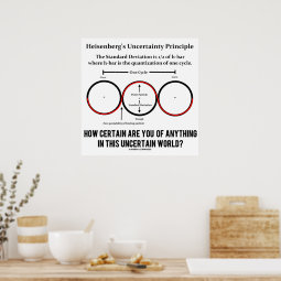 Heisenberg's Uncertainty Principle Physics Humor Poster | Zazzle