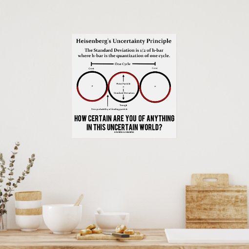Heisenberg's Uncertainty Principle Physics Humor Poster | Zazzle