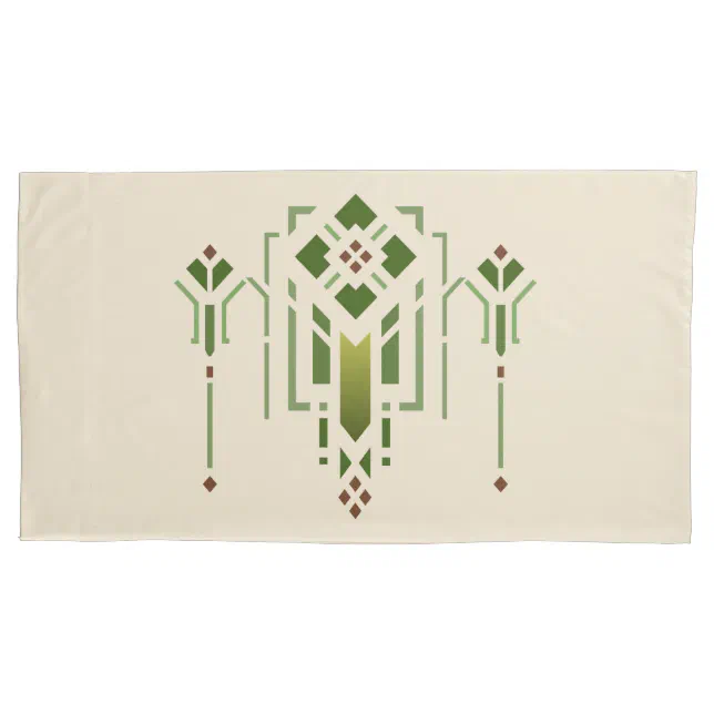 Helen Foster Prairie Stencil Motif King Size Pillow Case | Zazzle