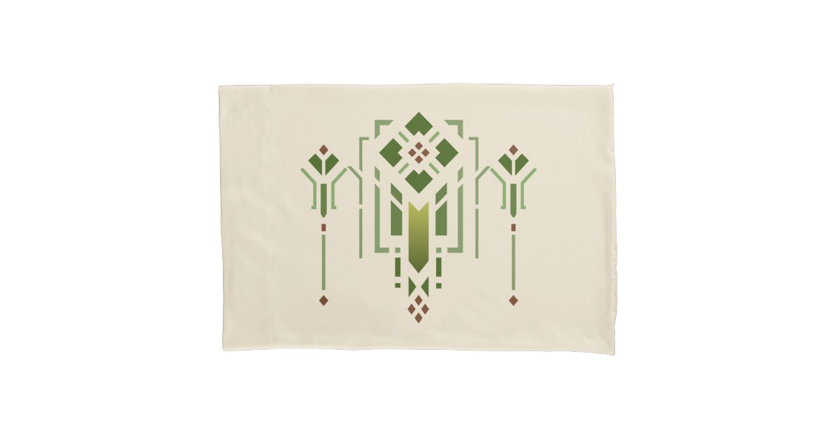 Helen Foster Prairie Stencil Motif Standard Size Pillowcase | Zazzle