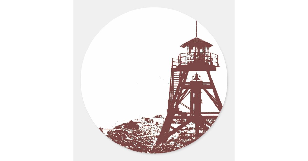 Helena MT Firetower Classic Round Sticker | Zazzle