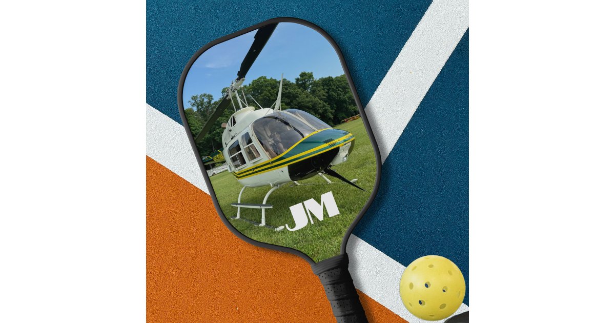 Helicopter Airplane Photo, Aviation, Personalized Pickleball Paddle ...