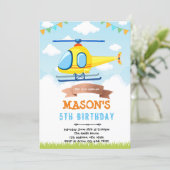 Helicopter birthday party invitation | Zazzle