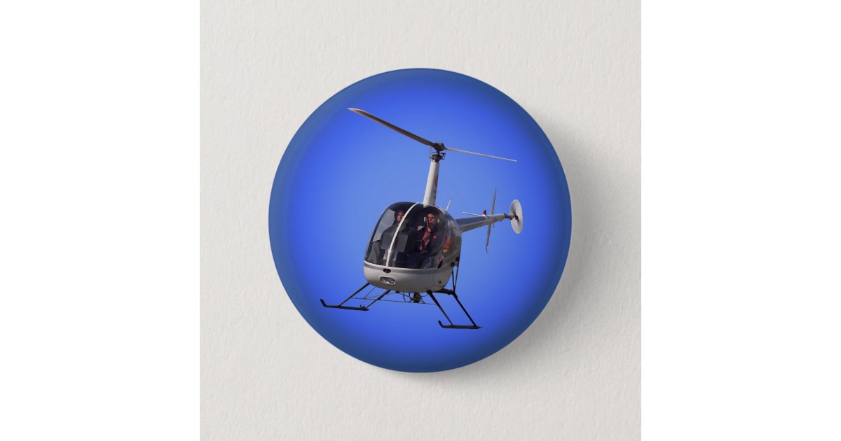 Helicopter Button / Pin Cool Helicopter Button | Zazzle