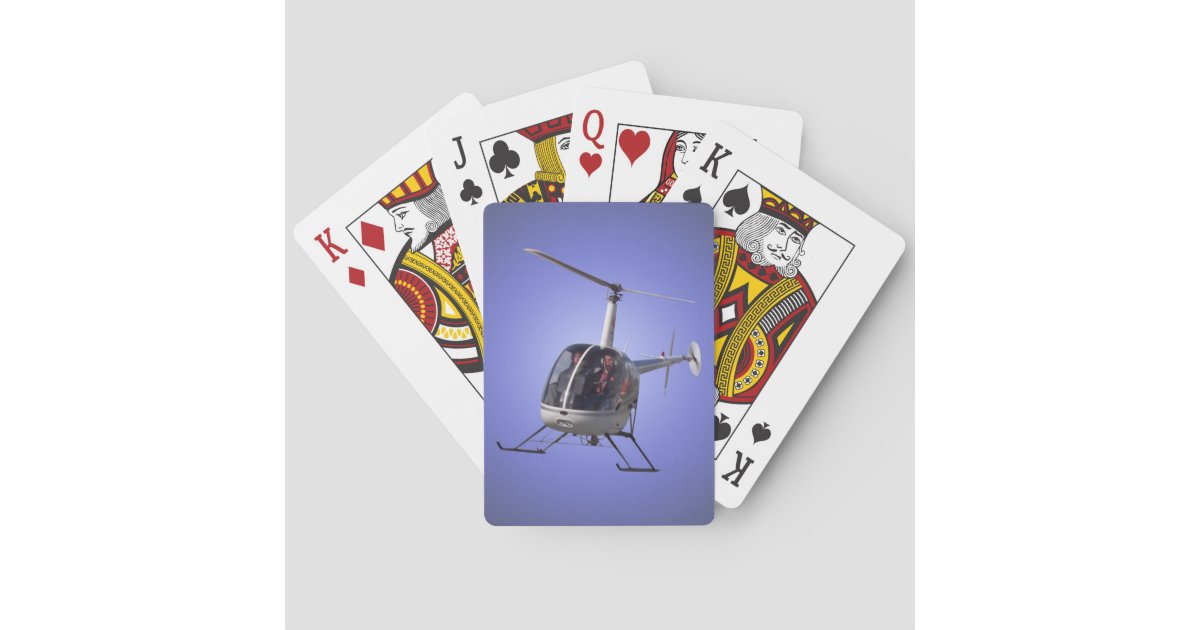 Helicopter Cards Flying Helicopter Playing Cards | Zazzle