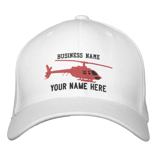 Helicopter Chopper Silhouette Personalize This Embroidered Baseball Cap ...