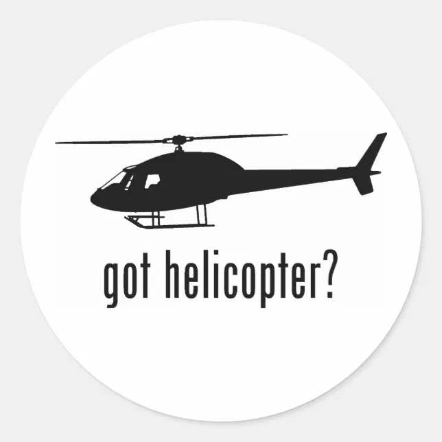 Helicopter Classic Round Sticker | Zazzle
