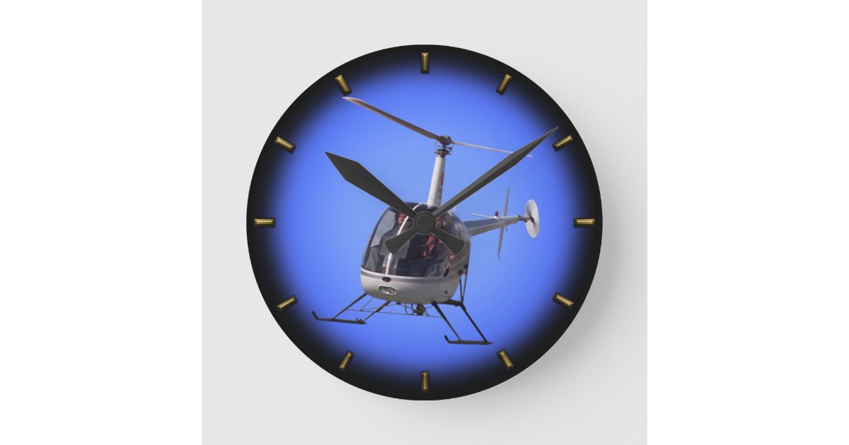 Helicopter Clock Cool Helicopter Wall Clock | Zazzle