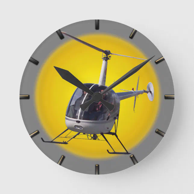 Helicopter Clock Cool Helicopter Wall Clock | Zazzle