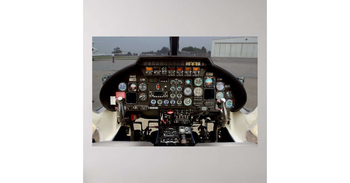 Helicopter cockpit poster | Zazzle