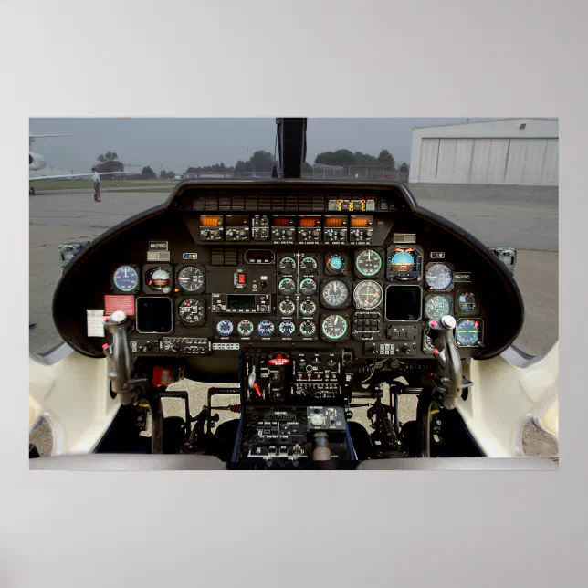 Helicopter cockpit poster | Zazzle