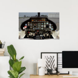 Helicopter cockpit poster | Zazzle