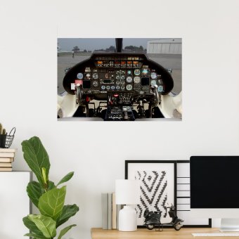 Helicopter cockpit poster | Zazzle
