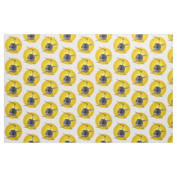 Helicopter Fabric Flying Helicopter Custom Fabric | Zazzle