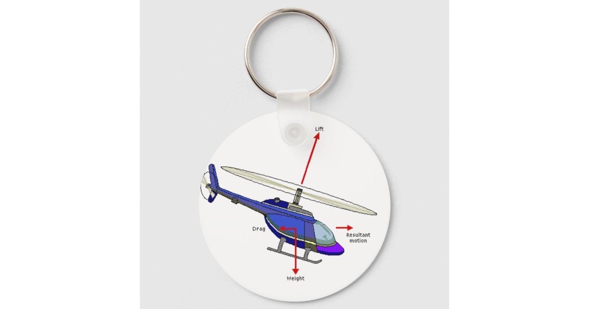 Helicopter Flight Diagram Keychain | Zazzle