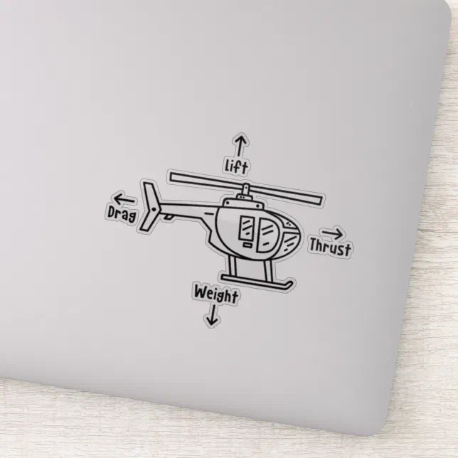 Helicopter Four Forces Sticker | Zazzle