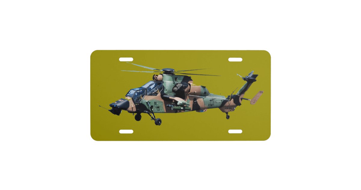Helicopter License Plate | Zazzle