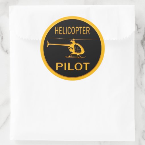 Helicopter Pilot Classic Round Sticker | Zazzle