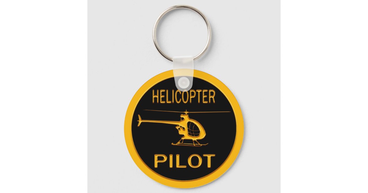 Helicopter Pilot Keychain | Zazzle