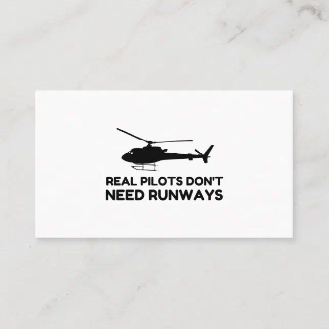 Helicopter PILOT RUNWAYS Business Card | Zazzle