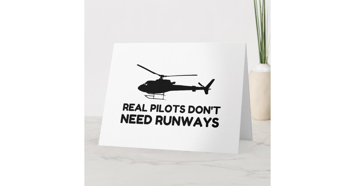 Helicopter PILOT RUNWAYS Thank You Card | Zazzle