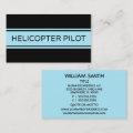 Helicopter Pilot Stripe Business Card | Zazzle